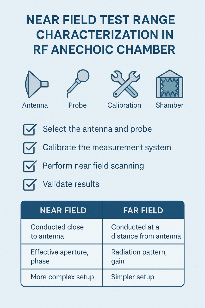 Near Field Test Range Characterization in RF Chamber
