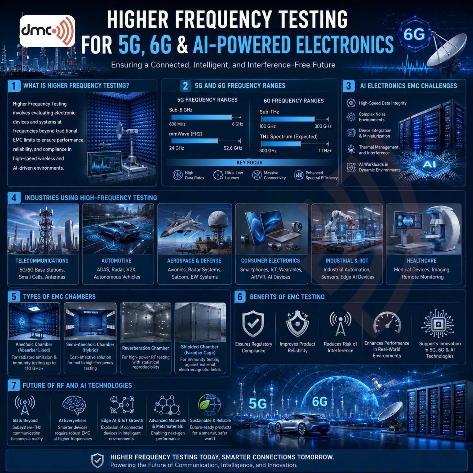 Higher Frequency Testing for 5G, 6G & AI Electronics